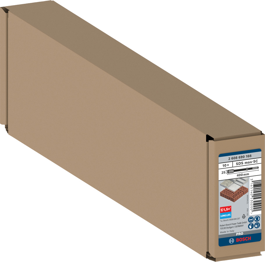 SDS max lapik meisel R-Tec 25x400mm, 10 tk. 2608690166 - Hammerjack